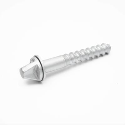 China HDG Electro Zinc Plated Screw Spike 24X16 Grade 5.6 Railway Track Screw for sale
