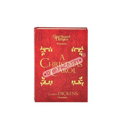 China Elegant Red Coffee Table Book Box Gift Packaging Faux Book Storage Box for sale