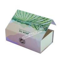 China Custom Premium Rigid Cardboard Paper Fold Magnetic Box For Clothing Packing for sale