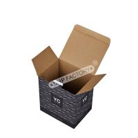 China Eco Friendly Black Corrugated Box For Clothing With Personalized Branding for sale