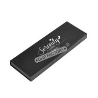 China Silver Custom Logo Printed Magnetic Box Black With Paper Insert for sale