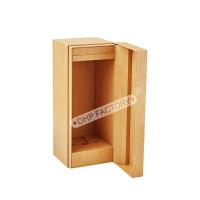 China Vintage Personalised Wooden Paper Kraft Bottle Box Eco Friendly for sale