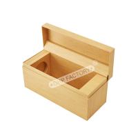 China Vintage Personalised Wooden Paper Kraft Bottle Box Eco Friendly for sale