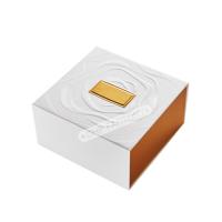 China Premium Large Embossing Logo Fold Up Gift Boxes Printable Without Magnets for sale