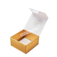 China Premium Large Embossing Logo Fold Up Gift Boxes Printable Without Magnets for sale