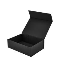 China OEM ODM Folding Cardboard Boxes Luxury Magnetic Boxes Black Textured Paper Packaging for sale