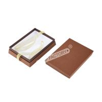 China Luxury Gift Package Dark Color Pearl Paper Top And Based Box With Ribbon for sale