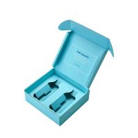 China Blue Printed Corrugated Boxes With Paper Tray For Hair Care Product for sale