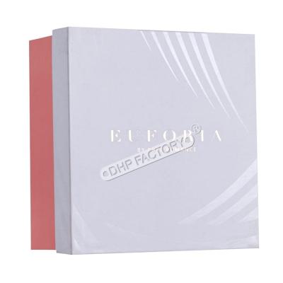 China Custom Soft Touch Lamination Two Piece Box Silver Foil Logo For Shoes Package for sale