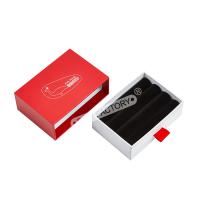 China Luxury Perfume Red Drawer Box With Handle EVA Insert And Foil Logo For Gift Box for sale