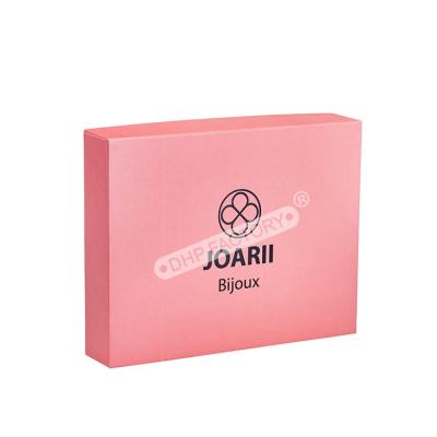 China High Quality Jewelry Package Pink Two Piece Box Cotton Bags Custom Logo For Box for sale