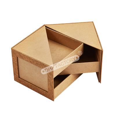 China Classic Kraft Boxes For Gifts Heavy Duty Packaging With Multiple Drawers for sale