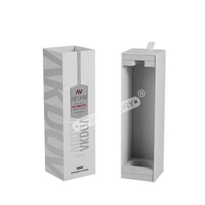 China White Paper Cardboard Wine Drawer Box With Metal Plate Logo for sale