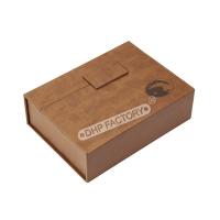 China Luxury Cardboard PU Double Open Gift Box With Sponge Insert Package for sale