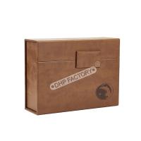 China Luxury Cardboard PU Double Open Gift Box With Sponge Insert Package for sale