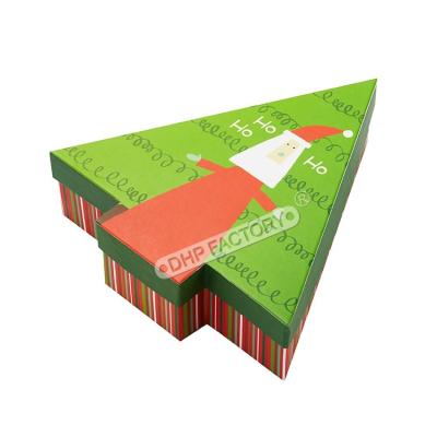 China Luxury Printing Christmas Tree Style Paper Box Designed For Gift Products for sale