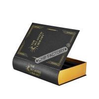 China Custom Gold Foil Pattern Faux Books Decor Box For Gift Packaging for sale