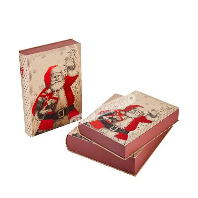 China Christmas White Decorative Books Box For Child Gift Packaging for sale