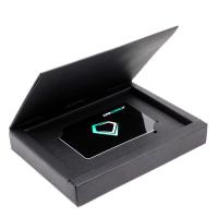 China Elegant Eco Friendly Black Business Card Holder Recycled Paper Gift Packaging Box for sale