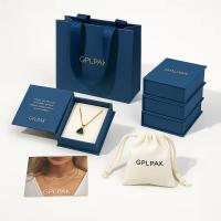 China Premium Blue Book Shape Recycled Jewelry Gift Box With Cushion For Necklaces Ring for sale