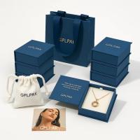 China Premium Blue Book Shape Recycled Jewelry Gift Box With Cushion For Necklaces Ring for sale