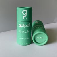 China Custom Biodegradable Lipstick Cylinder Tube Push-Up Gift Packaging Box For Lip Balm for sale