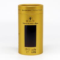 China T-Shirt Protective Gift Box Gold Cardboard Paper Tube With Window Luxury Packaging for sale