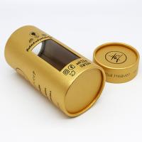 China T-Shirt Protective Gift Box Gold Cardboard Paper Tube With Window Luxury Packaging for sale