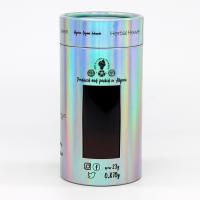 China T-Shirt Protective Gift Box Gold Cardboard Paper Tube With Window Luxury Packaging for sale