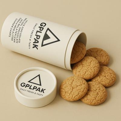 China Food Grade Airtight Cookie Storage Cylinder Box Moisture Proof Biscuit Round Packaging for sale