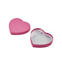 China Pink Heart Shaped Gift Box With Diamond Decoration Luxury Jewelry Packaging for sale