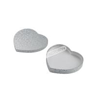 China Luxury Silver Heart Shaped Storage Gift Box Stunning Keepsake Box With Floral Pattern for sale