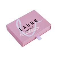 China Premium High Quality Pink Comestic Drawer Box Coated Paper Insert For Gift Box for sale
