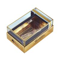 China Luxury Cardboard Gold Paper Box With acrylic Lid For Cosmetic Packaging for sale