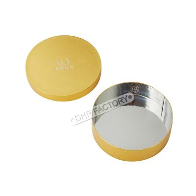 China Custom Premium Paper Cardboard Yellow Round Box UV Logo For Cosmetic Box for sale