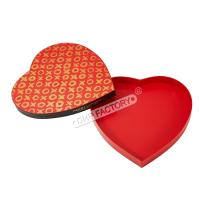China Chocolate Gift Box Luxury High End Valentine Heart Shape Truffle Packaging With Dividers for sale