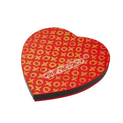 China Chocolate Gift Box Luxury High End Valentine Heart Shape Truffle Packaging With Dividers for sale
