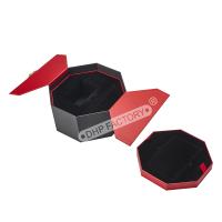 China Premium Octago Cosmetic Doule Open Box Metal Logo EVA Insert For Luxury Gift Box for sale