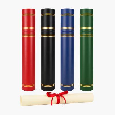 China Custom Diploma Tube Graduation Certificate Holder Cylinder Scroll Paper Tube Box for sale