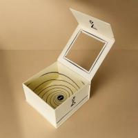 China Custom Clothing Packaging Box Flip Top Garment Magnetic Closure Rigid Box With Window for sale