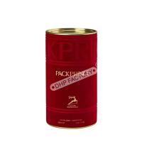 China Luxury Round Wine Packaging Box Velvet Finish Cylinder Tube With Metal Lid for sale