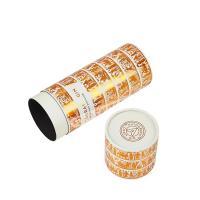 China Popular Full Pattern Gold Foil Stamping Wine Round Gift Box Rigid Whiskey Paper Tube for sale