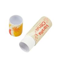China Custom Recyclable Printed Lip Balm Tube Box Small Twist Up Cylinder Packaging for sale