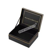 China High End Square Watch Box Elegant Paper Packaging With Hinged Lid And EVA Foam Pillow for sale
