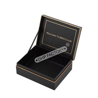 China High End Square Watch Box Elegant Paper Packaging With Hinged Lid And EVA Foam Pillow for sale