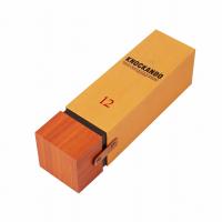 China New Design Perfume Package Orange Top And Based Box With PU Handle Custom Logo for sale