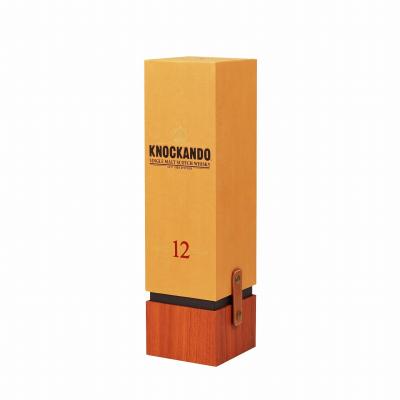 China New Design Perfume Package Orange Top And Based Box With PU Handle Custom Logo for sale