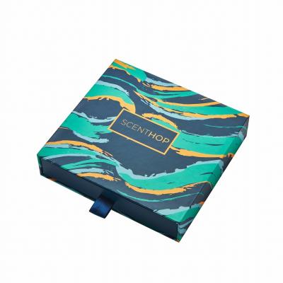 China OEM Skincare Package Box Colorful Drawer Box Foil Stamp Logo With EVA Insert for sale