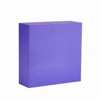 China Premium Jewelry Package Gray Board Purple Two Piece Box Green Velvet Tray for sale