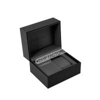 China Luxury High Quality Custom Logo Black Rigid Cardboard Paper Gift Packaging Single Watch Box Caja De Regalo Para Reloj for sale